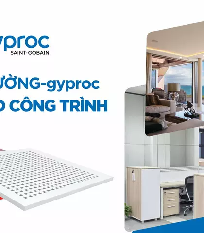 Tấm thạch cao Trang Trí đục lỗ Eurotone™ 9mm (Trần chìm) Vĩnh Tường - gyproc | Saint-Gobain Việt Nam